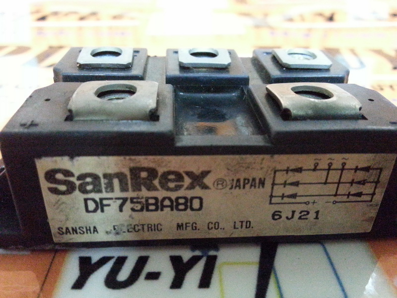 SANREX DF75BA80 THREE PHASE DIODE MODULE - PLC DCS SERVO Control MOTOR POWER SUPPLY IPC ROBOT